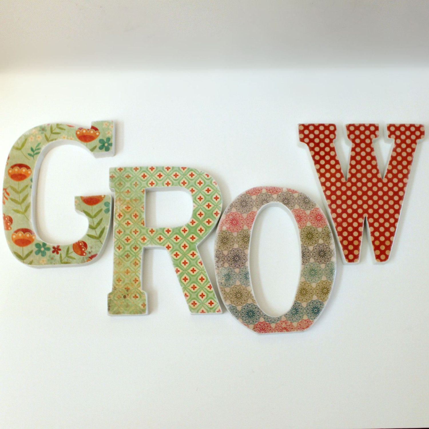 Custom Names Words Decoupaged Wood Letters on Luulla